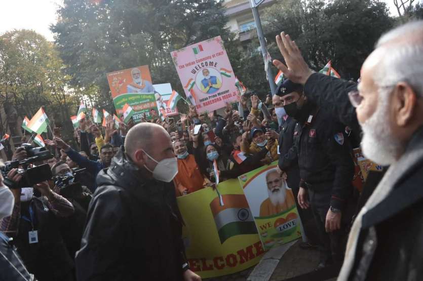 IN PICS | PM Modi in Rome for G20 Summit, pays homage to Mahatma Gandhi
